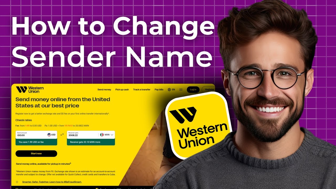 How to Change Sender Name in Western Union Online - YouTube