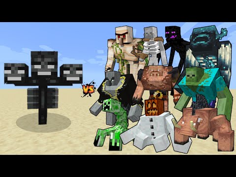 Bedrock Wither vs Mutant Mobs in Minecraft - Minecraft Mob Battle