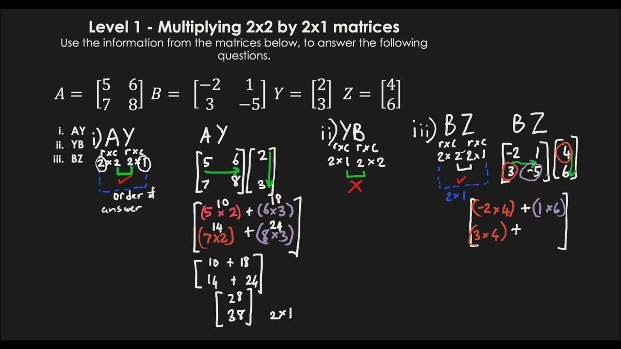 HOW TO MULTIPLY MATRICES WITH REASONS | LESSON 4 ON MATRICES - YouTube