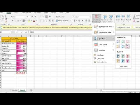 Conditional Formatting in Excel | Use Data Bar | With Shortcut Key| - YouTube