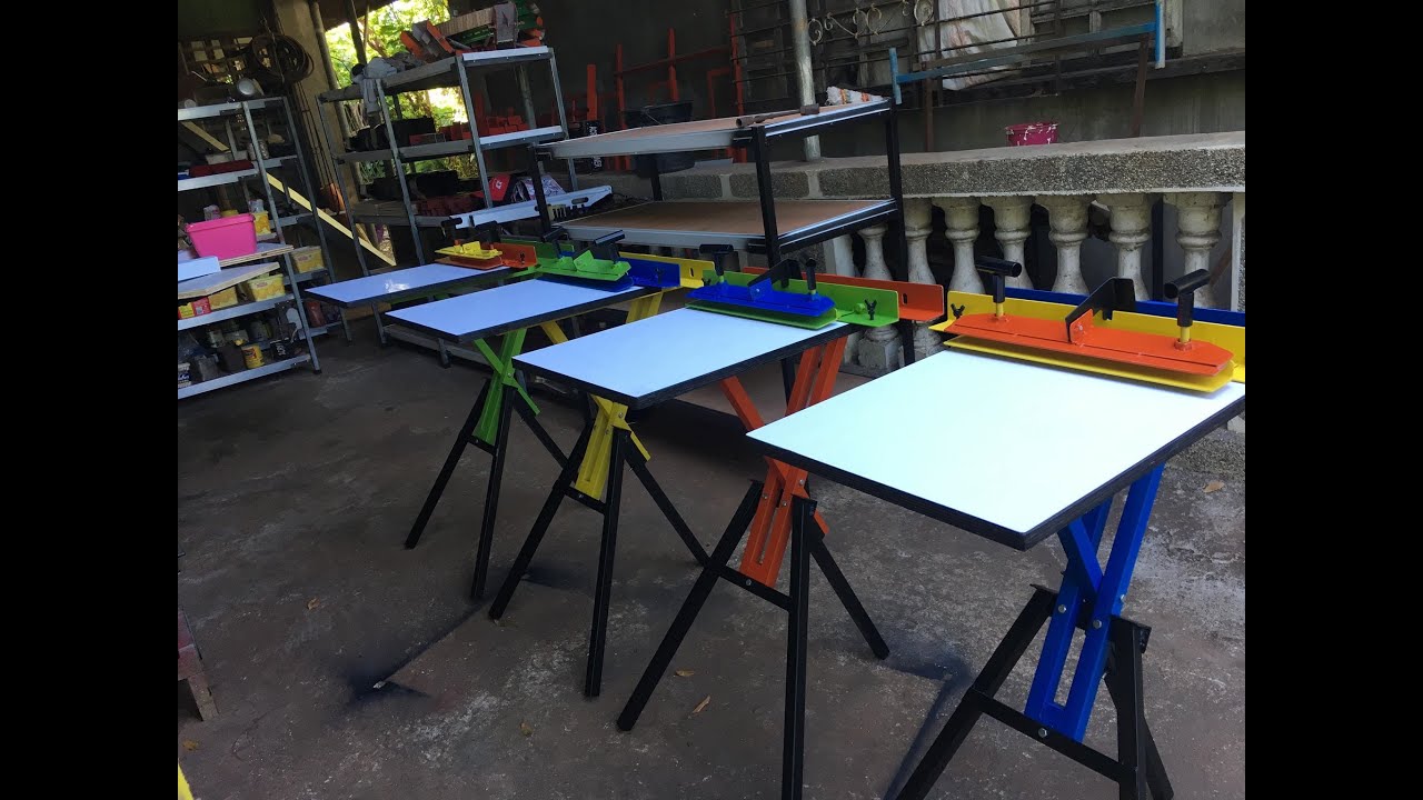 LSD SINGLE PRESS SCREEN PRINTING TABLE - YouTube