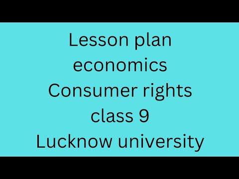 consumer rights lesson plan economics - YouTube