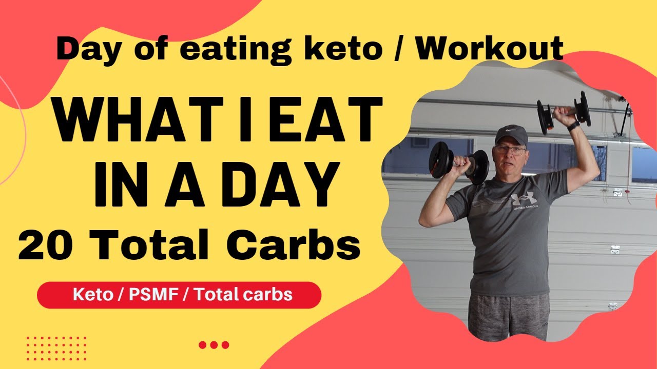 What I eat in a day doing keto / Under 20 Total Carbs / Workout - YouTube