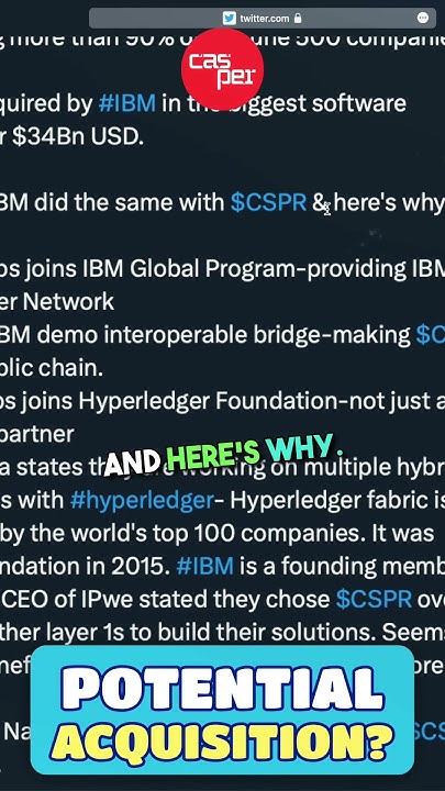 🚀 Casper Labs = IBM's Next BIG Acquisition? - YouTube