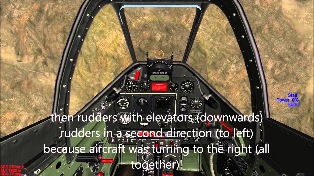 [IL-2] Stall & Spin : Recovery Tutorial for Newbies - YouTube