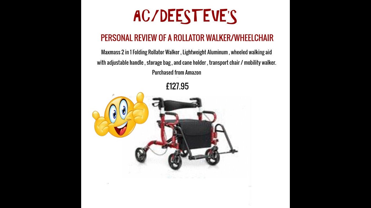 rollator walker transit customer review - YouTube