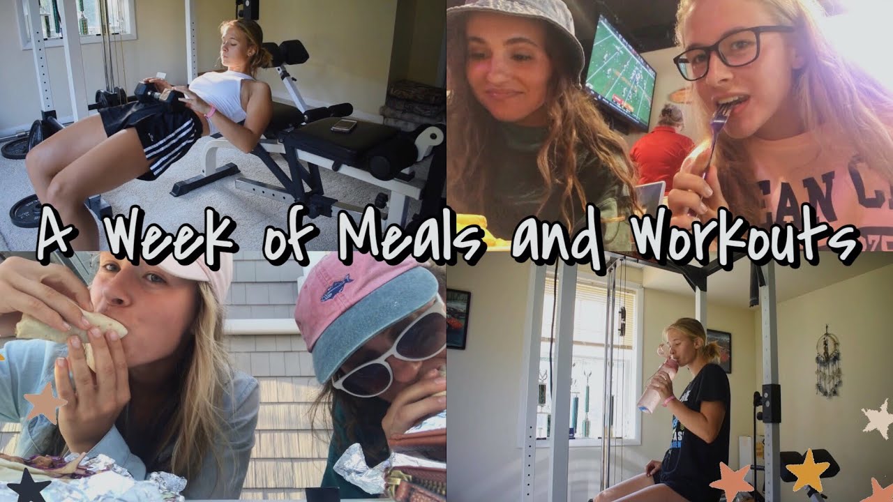 A Week of Meals and Workouts - YouTube