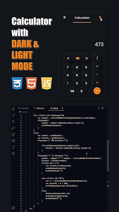 Create Calculator Using HTML CSS and JavaScript #shortvideo #shortsvideo #shorts #trendingshorts ...
