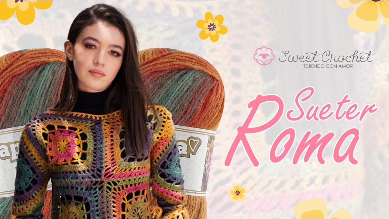 Tutorial Completo: Suéter Roma a Crochet - Fácil y Elegante 💖 - YouTube