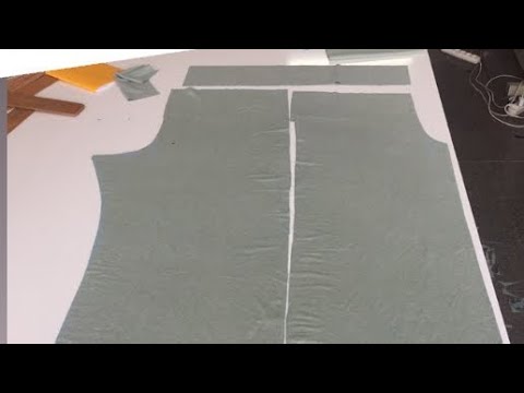 En pratik anlatımlı büyük beden (50) kemeri lastikli boru paça pantolon kesimi ✂️✂️✂️✂️