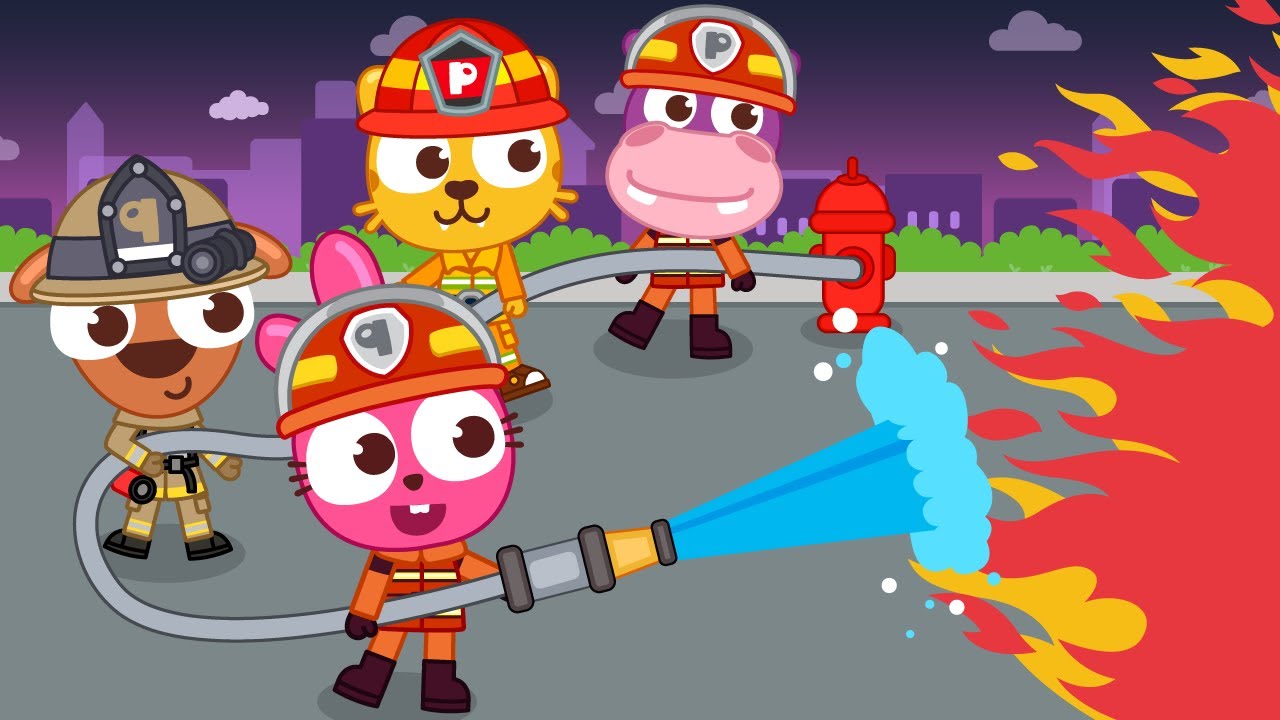 Clean and organize the fire fighting tools in Papo Town Fire Department ...