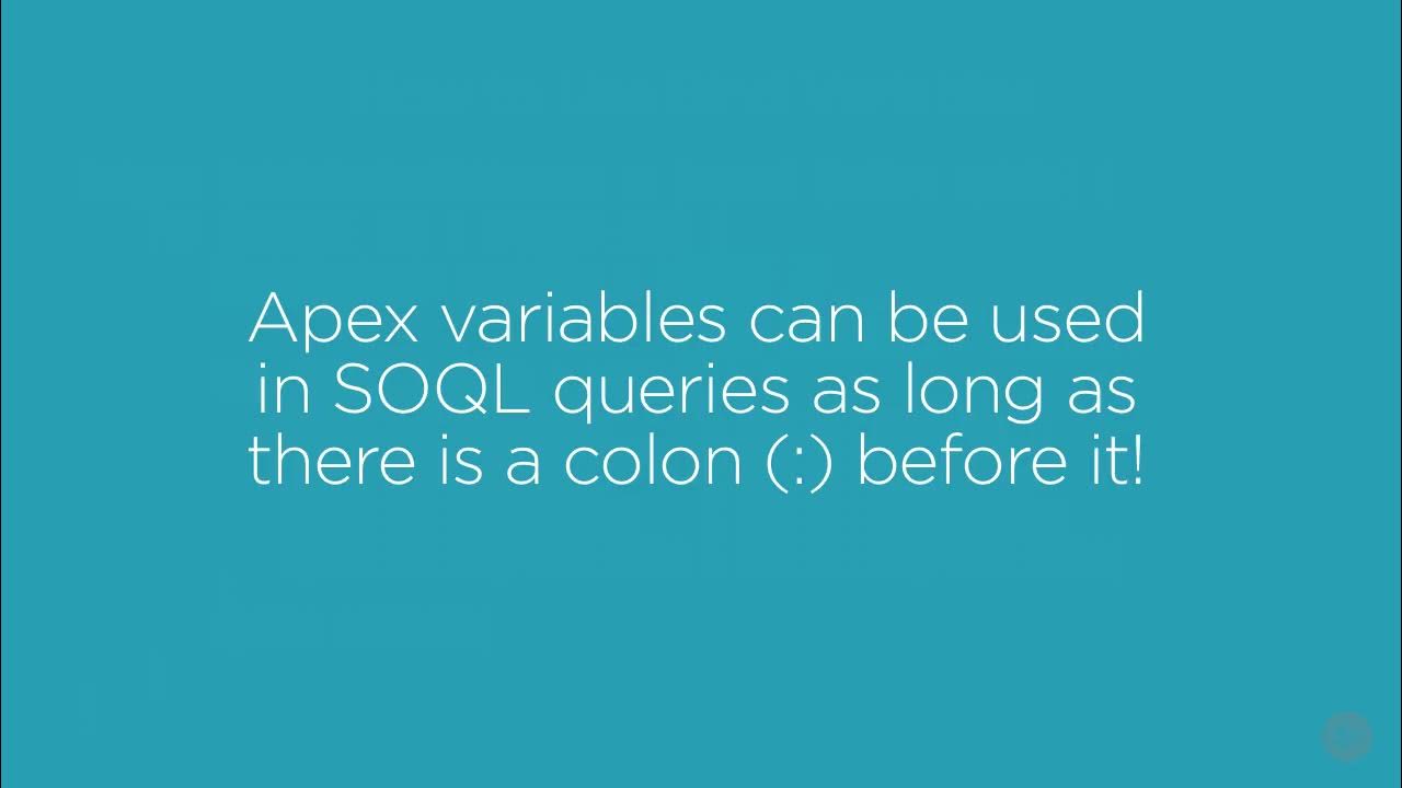 4 6 Bind Variables Salesforce The Power Of Soql Vl Infotech Youtube