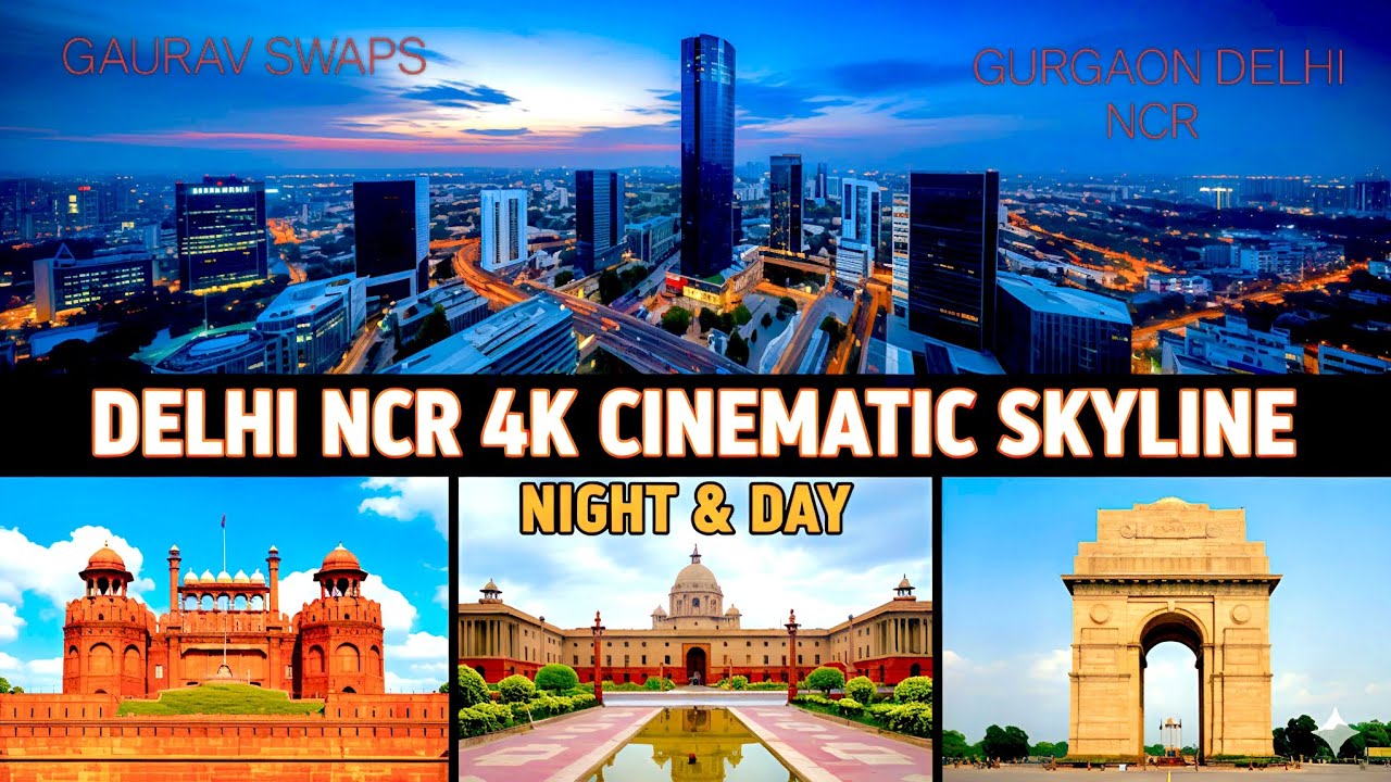 DELHI NCR REGION DEVELOPMENT 4K WIEW CINEMATIC SKYLINE - YouTube