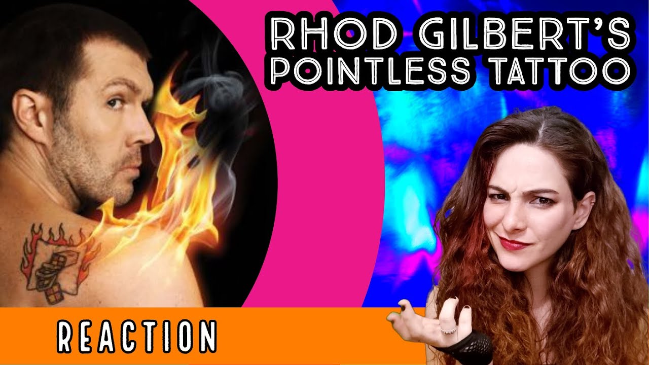 American Reacts - RHOD GILBERT Chats About His Pointless Tattoo - YouTube