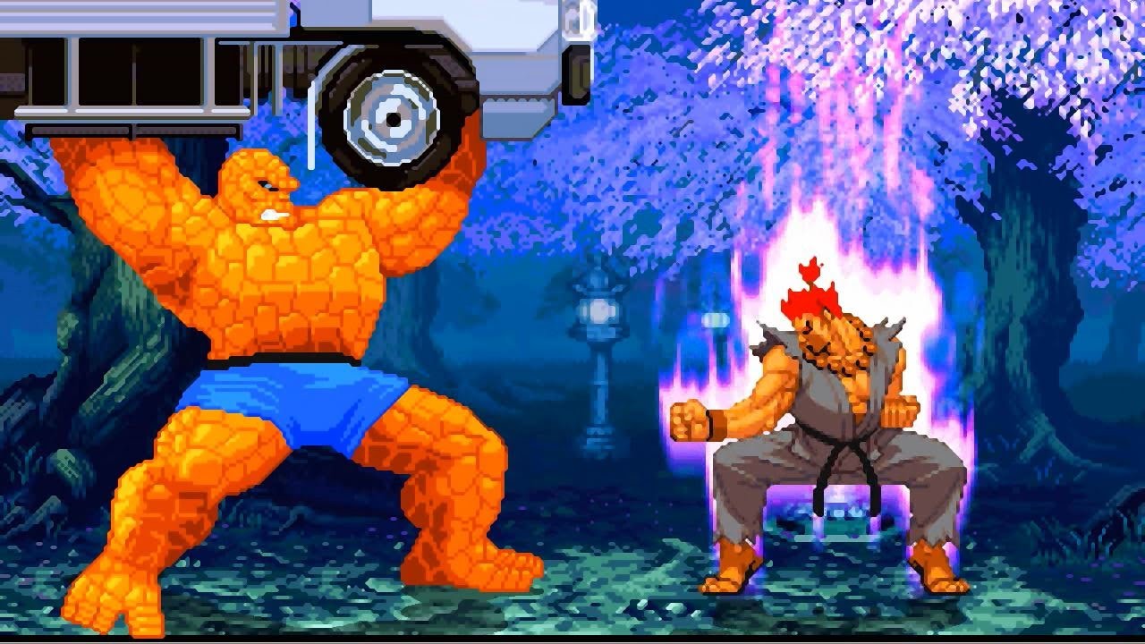 MUGEN The Thing vs Akuma HD [60fps] - YouTube