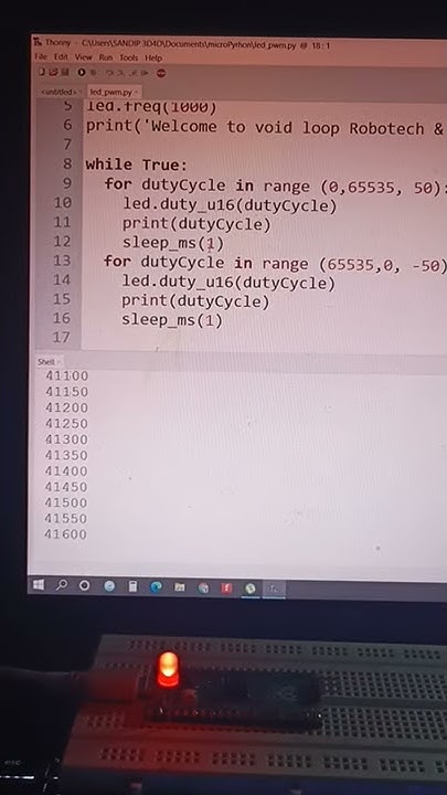 Led fade with PWM & Raspberry Pi PICO #demo - YouTube