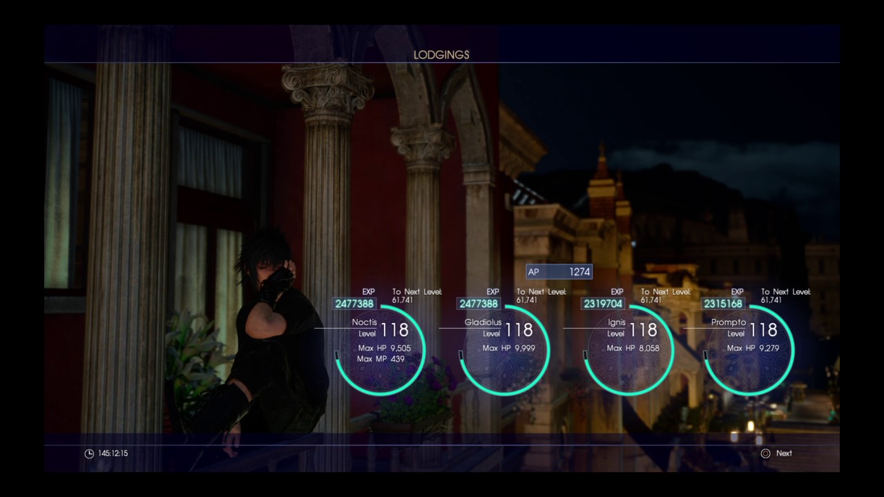 FINAL FANTASY XV : Level Up 99 to 120 :27M Exp - YouTube