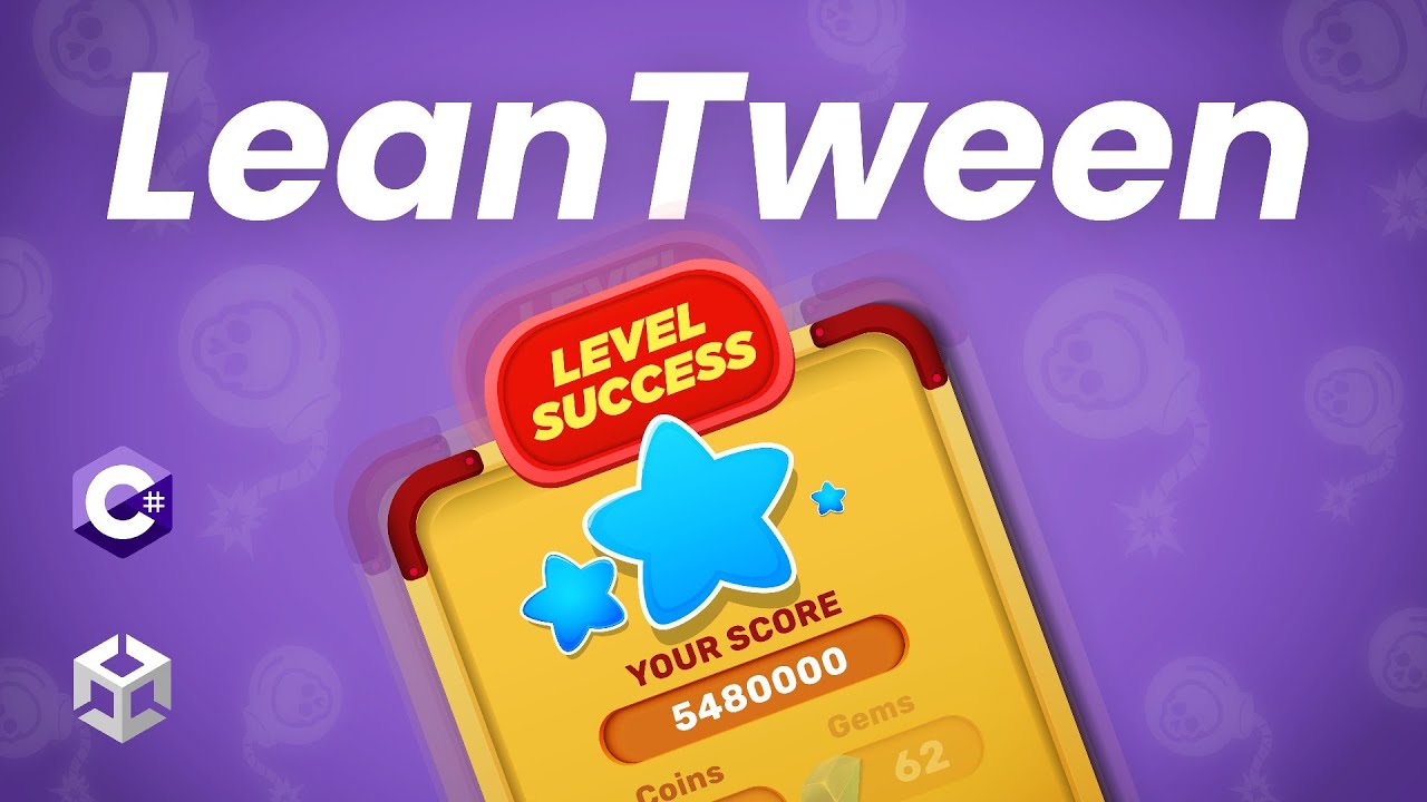 Leantween Unity Tutorial Animate Game Ui By Tweening Youtube 9864