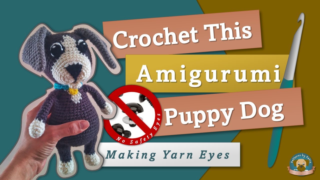 Crochet Yarn Eyes For Puppy Amigurumi | Yarn Eyes Tutorial For Your ...