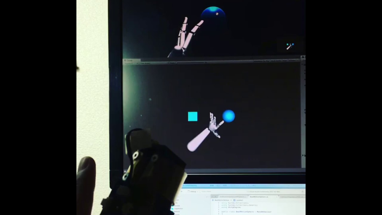 VR Haptic Device + Unity + Leap Motion - YouTube