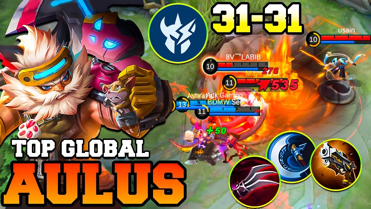 31-31 Match !! Aulus Best Build And Emblem 2023 Gameplay MLBB Top 1 ...