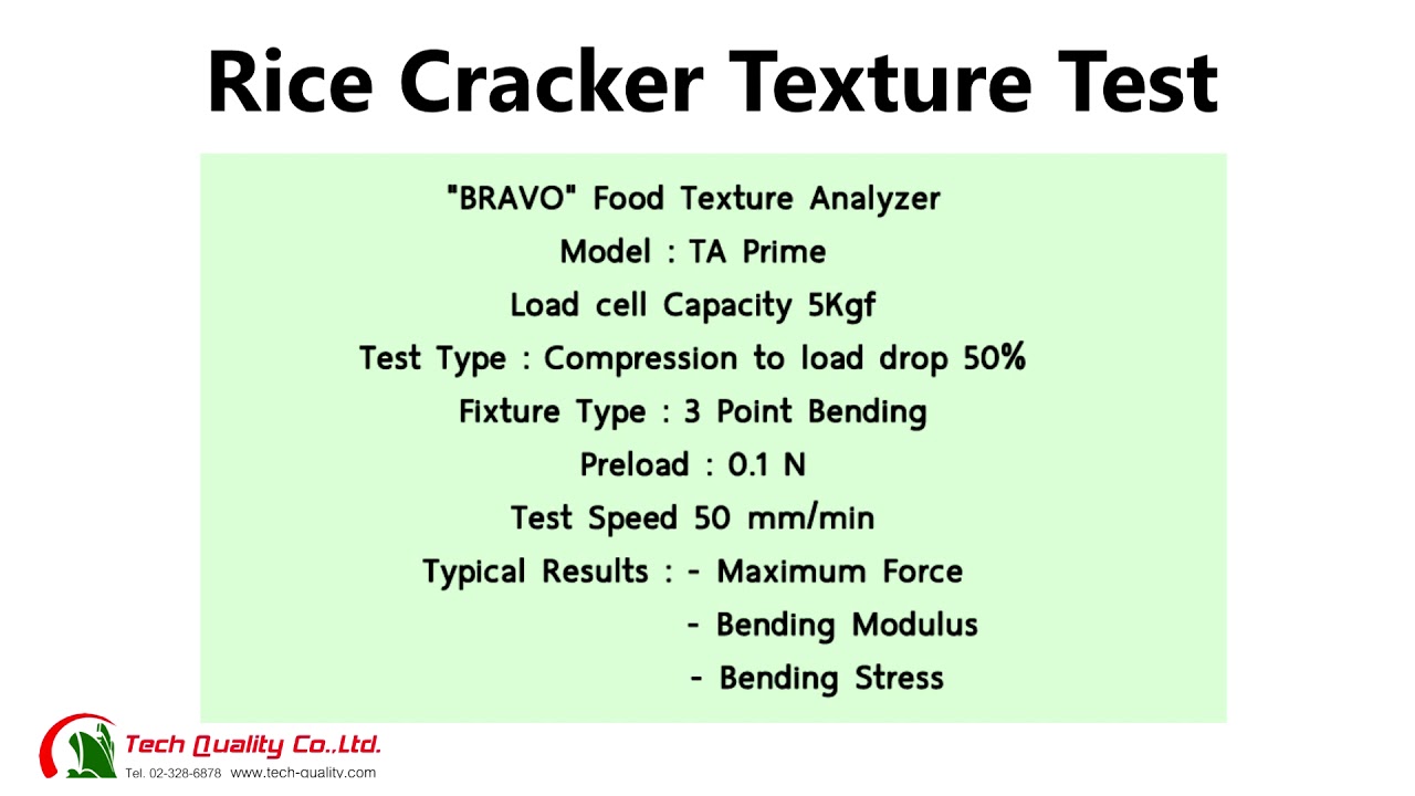 Food Texture Analyzer | Rice Cracker Texture Test - YouTube