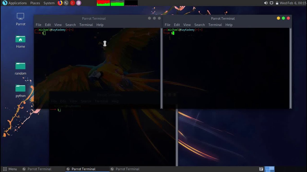 How to resize terminal in parrot sec os - YouTube