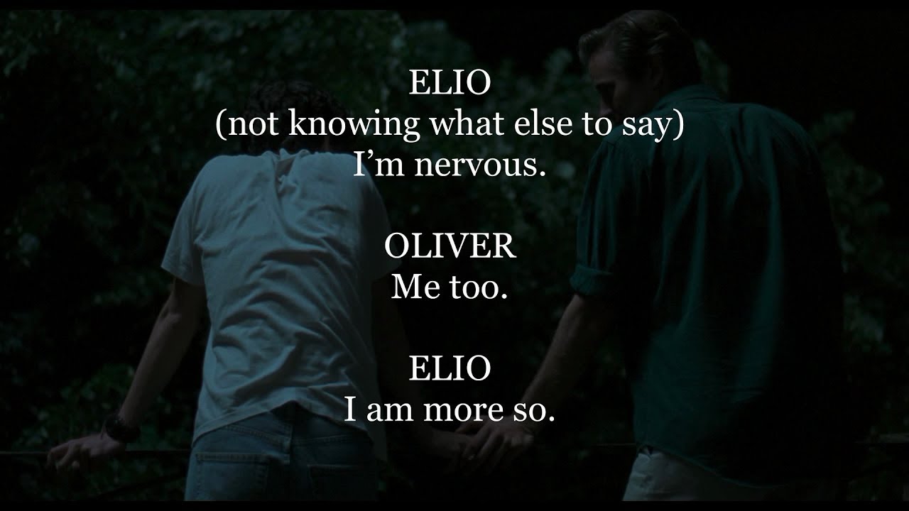 'Call Me By Your Name' Midnight Scene - script (early draft) - YouTube