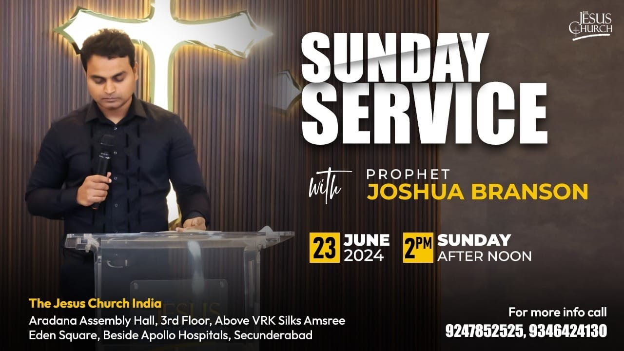 The Jesus Church India l Sunday Service (23-06-2024)l Prophet Dinesh ...
