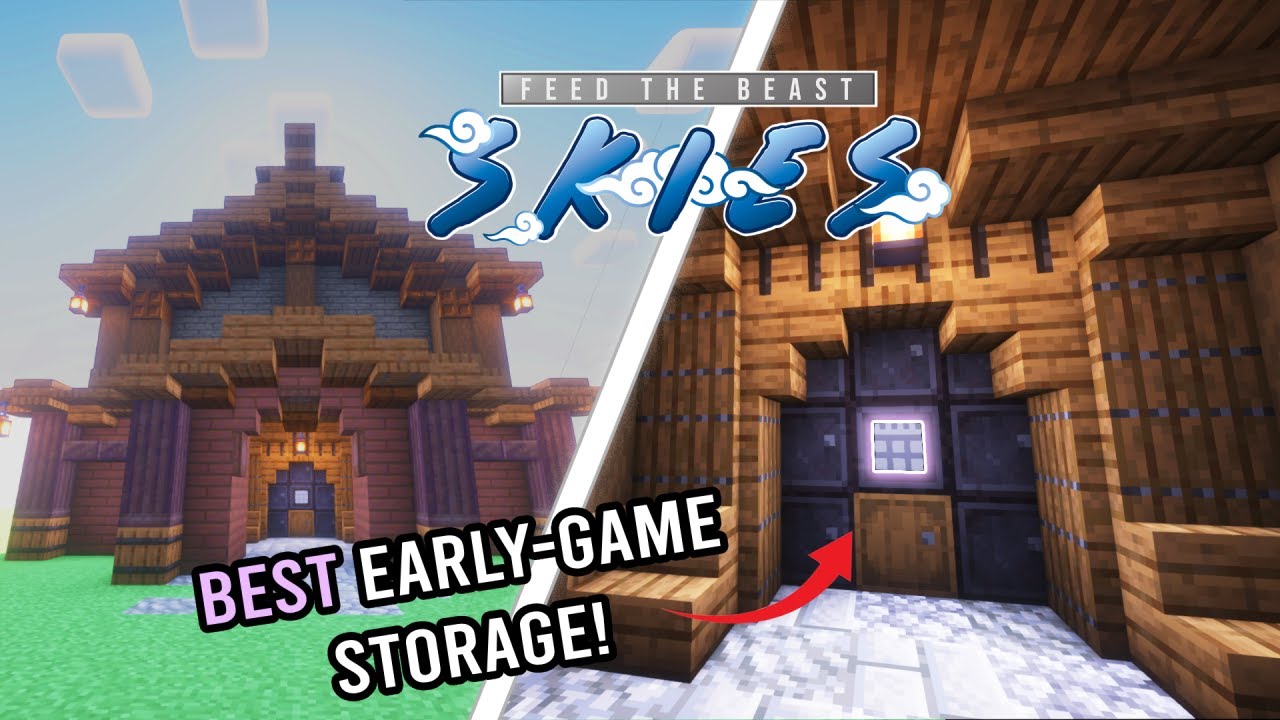 FTB Skies | EP4 | Perfect Early Game Storage! - YouTube
