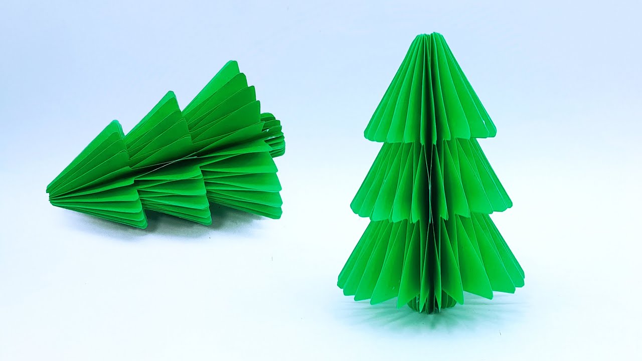 How to Make a Colored Christmas Tree Using Paper | DIY Christmas Tree ...