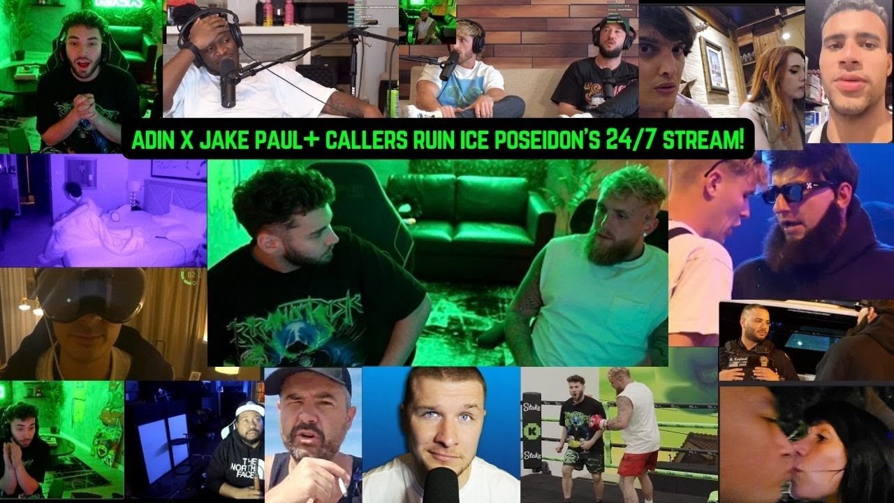 ADIN X JAKE PAUL + CALLERS RUIN ICE POSEIDONS 24/7 STREAM! #adinross # ...