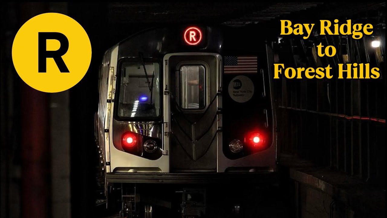 NYC Subway Timelapse ~ R Train via 4th Ave/Broadway/Queens Blvd Local ...