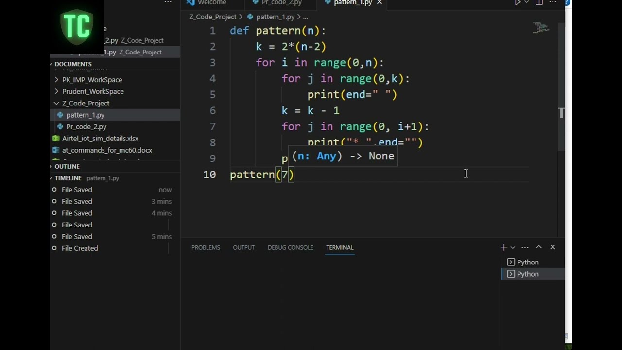 How To Print Pyramid In Python technicalcourses YouTube How To Print Pyramid In Python technicalcourses YouTube