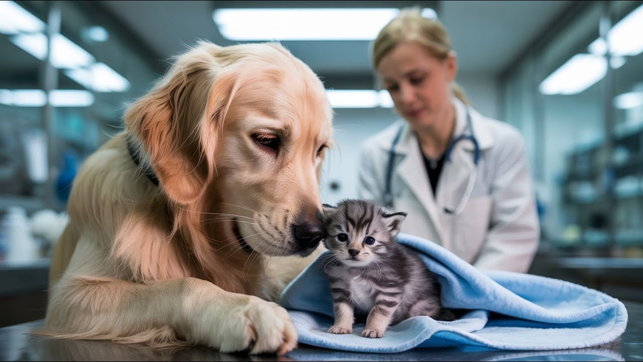 "Dog Clings to Sick Kitten at the Vet — What They Discover Brings ...