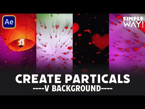 How to Create Particles Background in After Effects || Heart Background ...