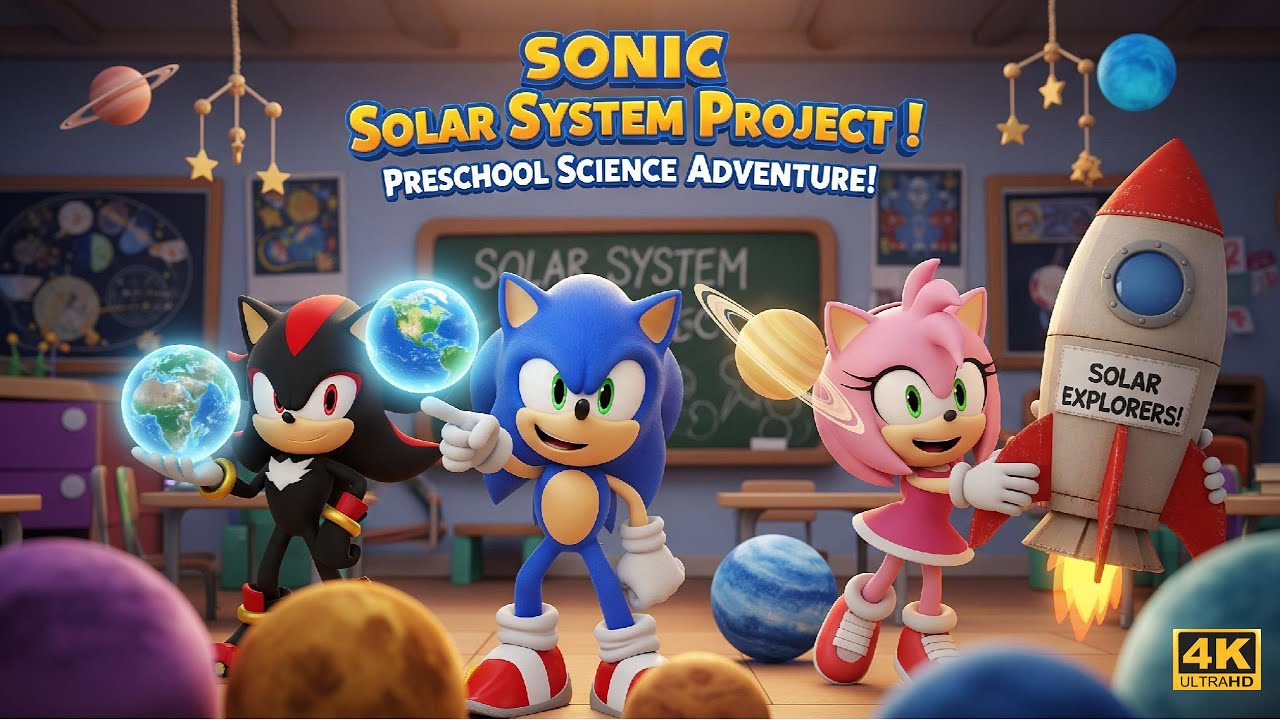 Sonic Solar System School Project | Cute Educational Cartoon Learning ...