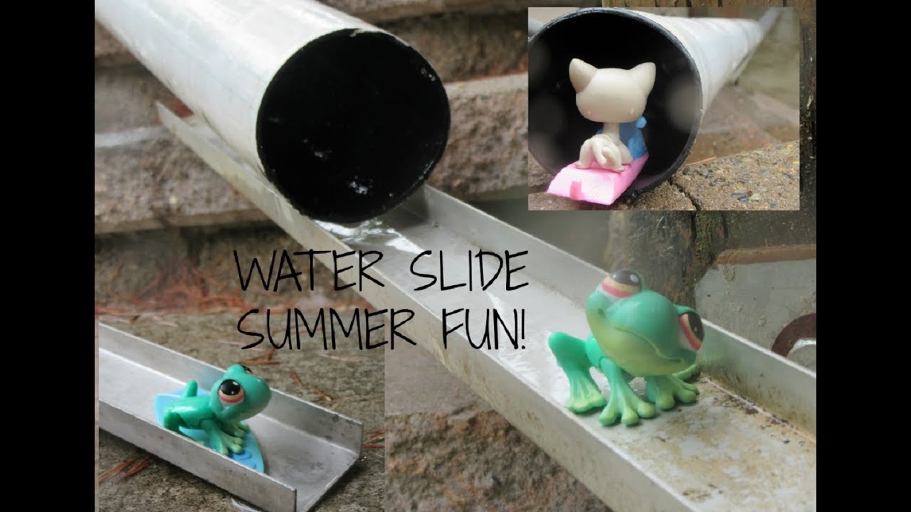 EPIC Water Slide Fun For LPS! - YouTube