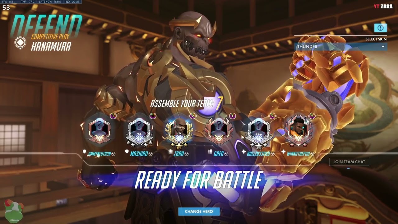 Overwatch Doomfist God ZBRA Playing For Rank Top 10 Spot - YouTube