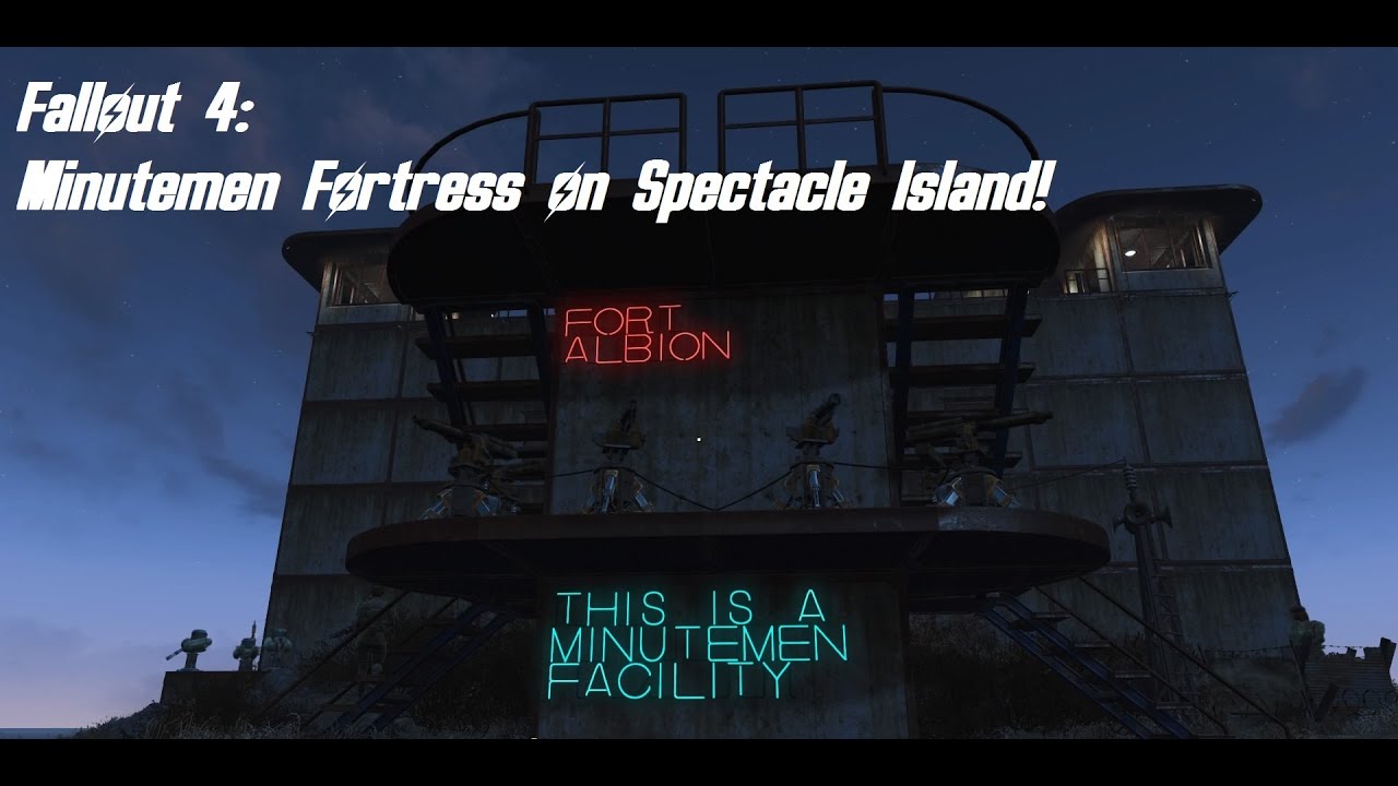 Fallout 4 Fortress on Spectacle Island! - YouTube