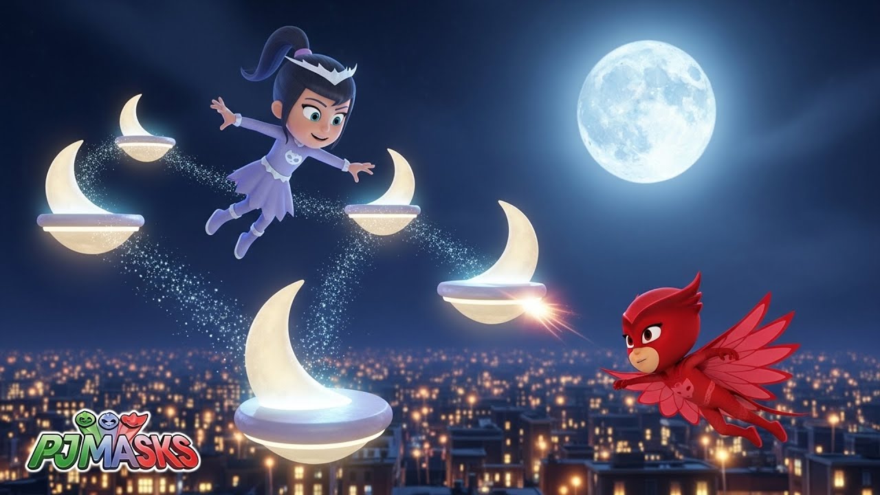 Moon Platforms in the Sky | PJ Masks Nighttime Heroes TV | DOUBLE ...