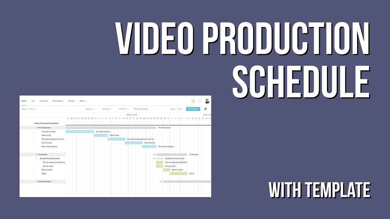 How to Make a Production Schedule: Template | TeamGantt - YouTube How to Make a Production Schedule: Template | TeamGantt - YouTube