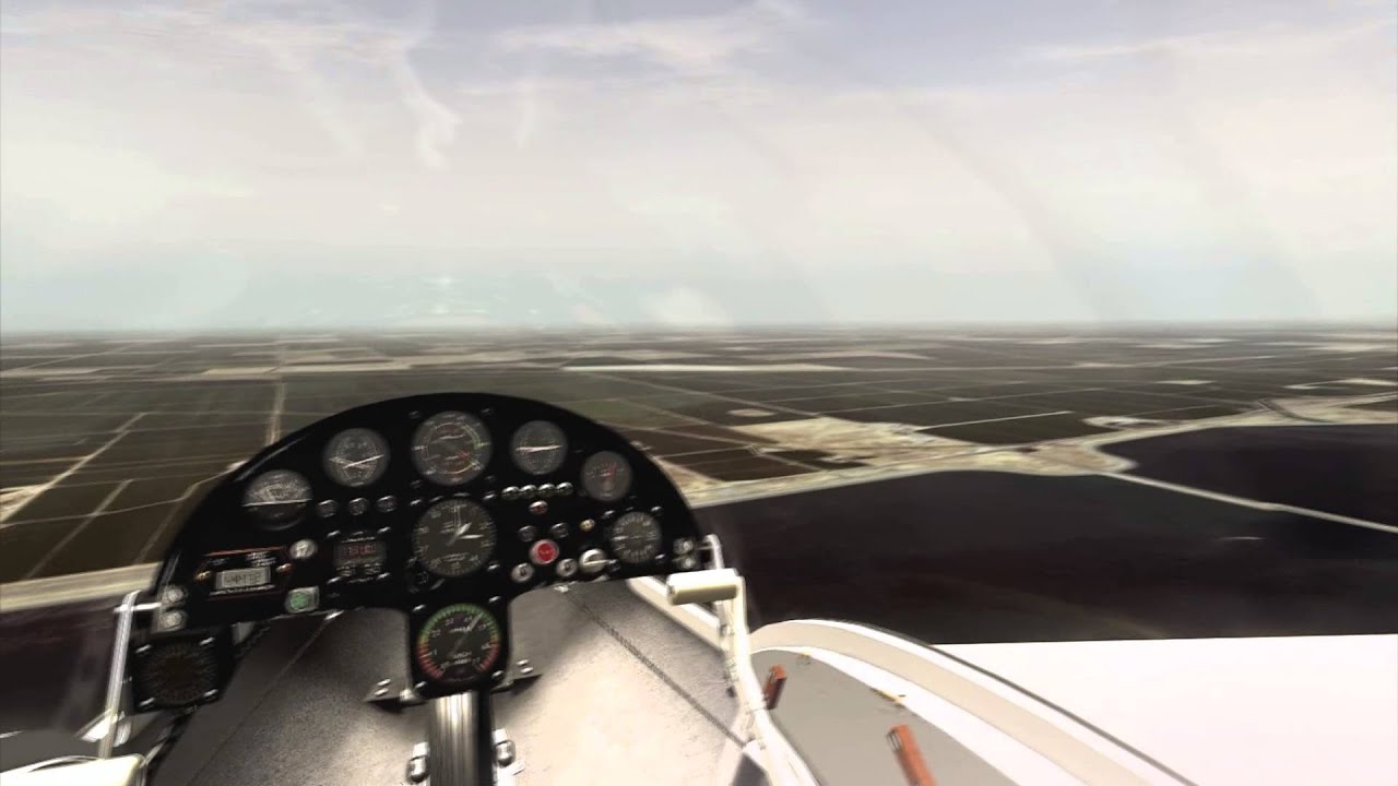 FSX Lake Oroville - Mitchell Wing U2 - Cockpit View - YouTube