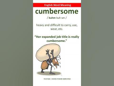 Word of the day | English meaning of cumbersome - YouTube
