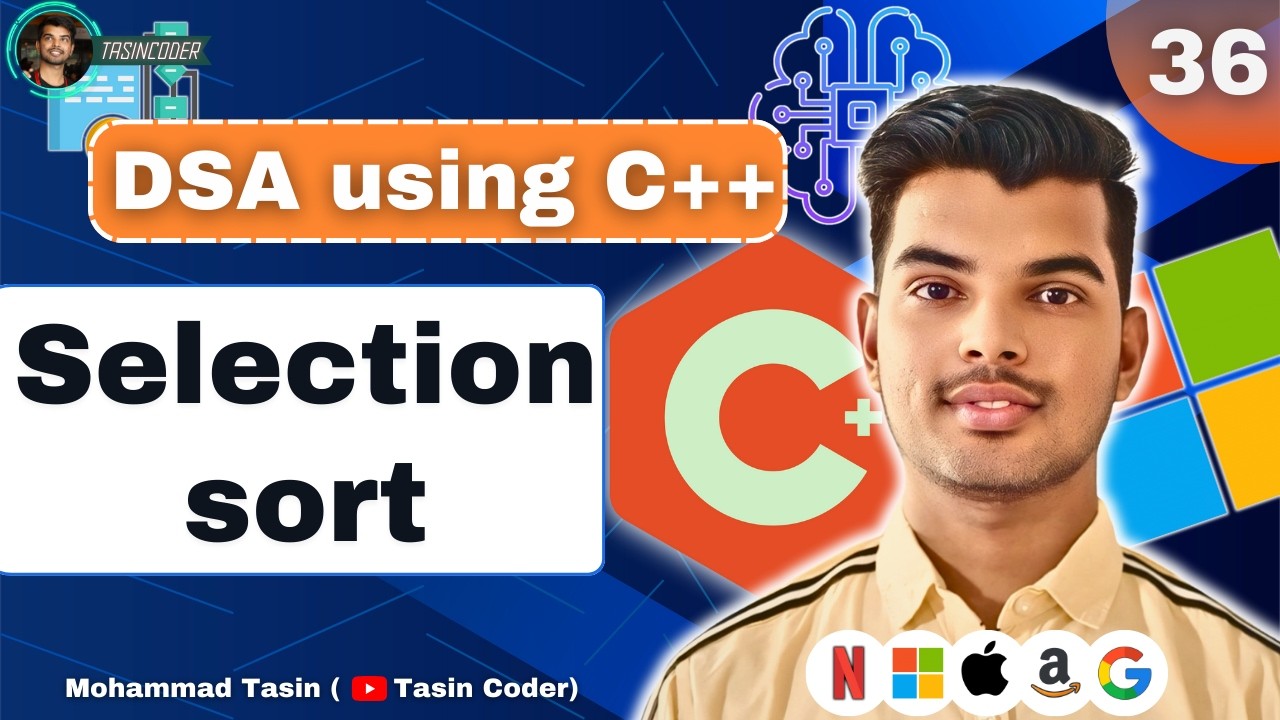 Implementation Of Selection Sort Algorithm Dsa Using C Youtube 5303