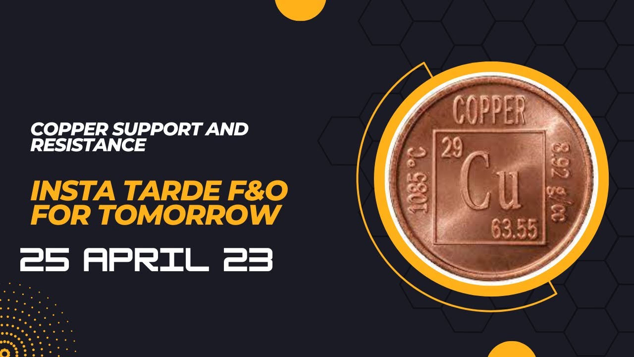 COPPER SUPPORT AND RESISTANCE INSTA TRADE F&O FOR TOMORROW 25 APRIL 23 ...