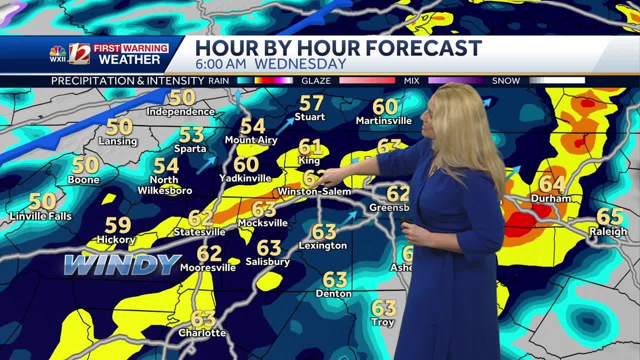 WATCH: Heavy rain chance this evening into Wednesday, isolated ...