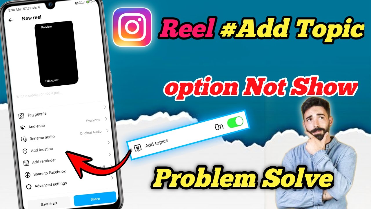 Instagram Add Topic Option Not Show || How to solve Instagram Add Topic ...