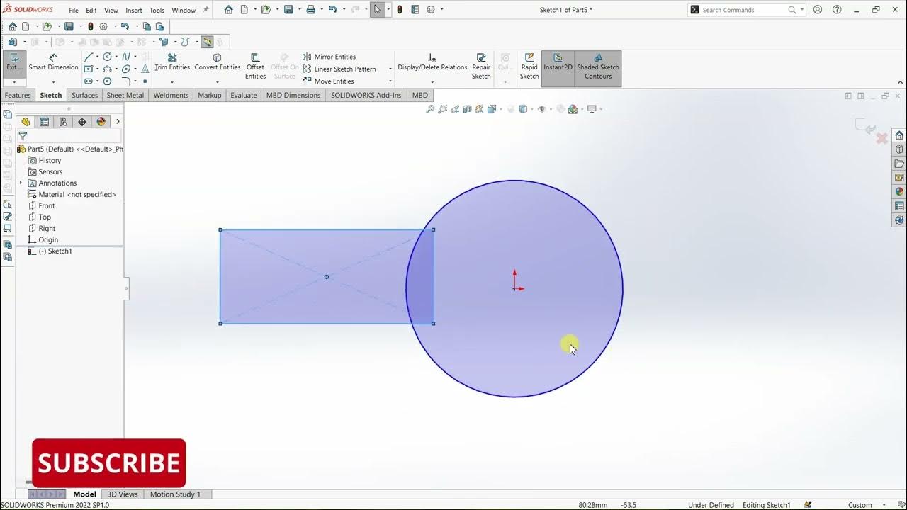 Simple Steps to Fully Define a Sketch in SolidWorks - YouTube