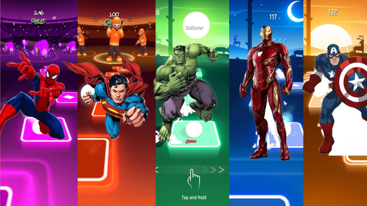 Spider Man 🆚 Super Man 🆚 Hulk Movie 🆚 Iron Man 🆚 captain america ...